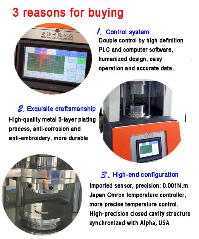 200T Oscillating Disk Rubber Vulcameter , Lab MDR Moving Die Rheometer ...