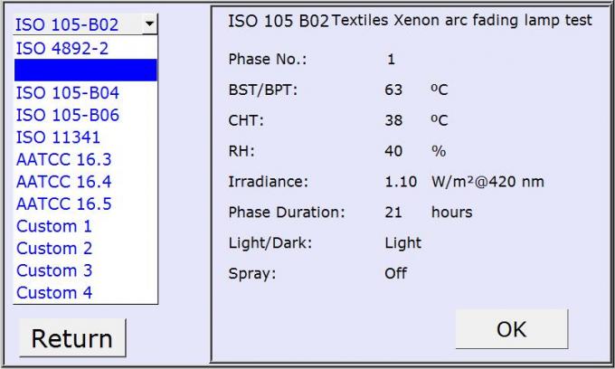 ASTM D1148 , HG/T 3689 Light Fastness Test Machine Big Color Touch Screen