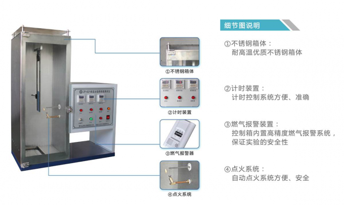 GB/T 5455 Automatic Ignition Safety Net Flame Retardant Performance Tester